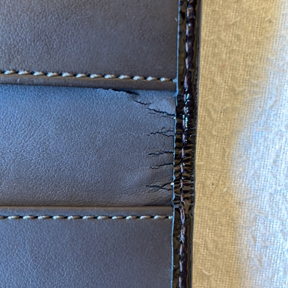 Coach Ashley Patent Leather Tri-Fold Checkbook Wallet - Gem